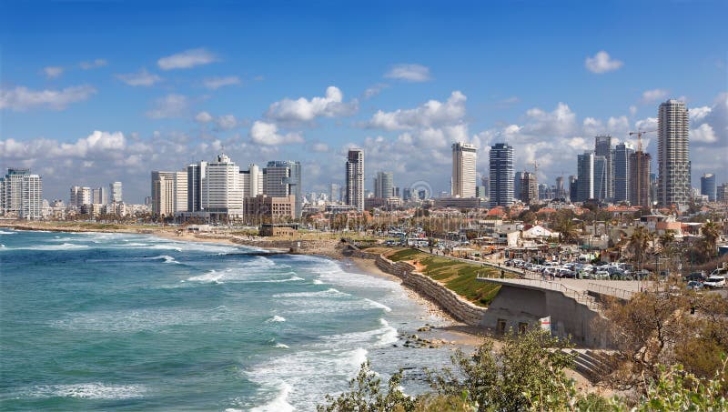 The Coast and Waterfront of Tel Aviv Editorial Stock Photo - Image of ...