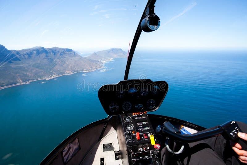 Coastal Aerial View from Helicopter Stock Photo - Image of helicopter ...