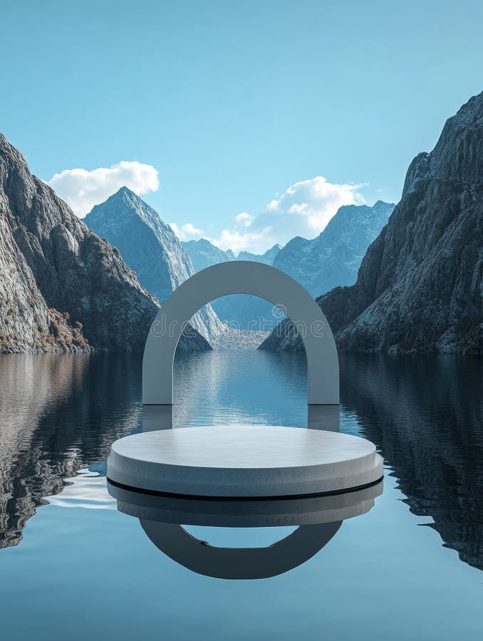 The Coastal Archway Display Boasts an Ocean View while Showcasing a ...