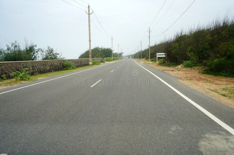 Coastal Area Side Highway in Odisha Stock Image - Image of empty ...
