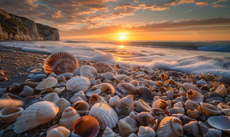 Coastal Arrangement of Sandstone and Shell Fragments by the Shore Stock ...