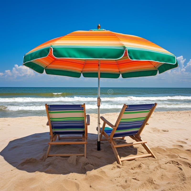 Coastal Beauty Bathed in Sunlight Stock Illustration - Illustration of ...