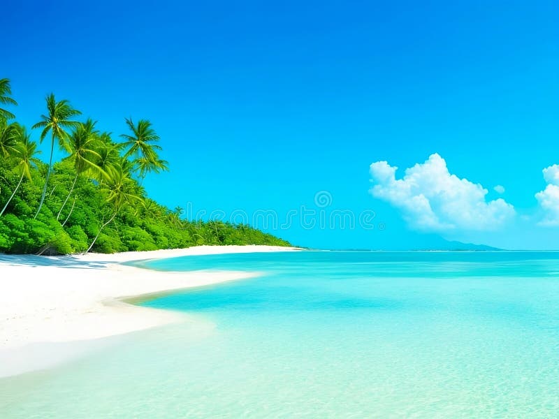 Coastal Bliss: Captivating Beach with Remote Island Getaway Stock ... Coastal Bliss: Captivating Beach with Remote Island Getaway Stock ...