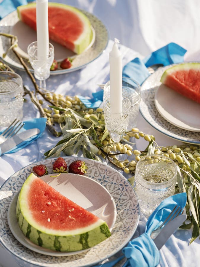 Coastal Boho Brunch stock photo. Image of colorful, knife - 117308450