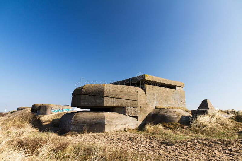 Coastal bunker stock image. Image of protection, netherlands - 26432093