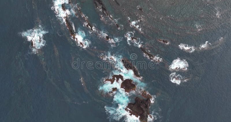 Coastal Cliffs in the Atlantic Ocean. Waves Breaking at Sea. Rough ...