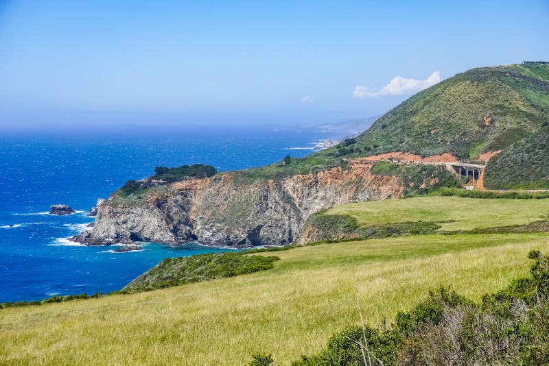 Big Sur Cliffs stock photo. Image of tourism, ocean, rocky - 1753116
