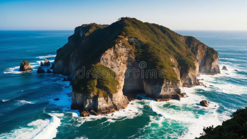 Coastal Cliffs Dramatic Cliffs Rising Above T Ai Generated Stock ...
