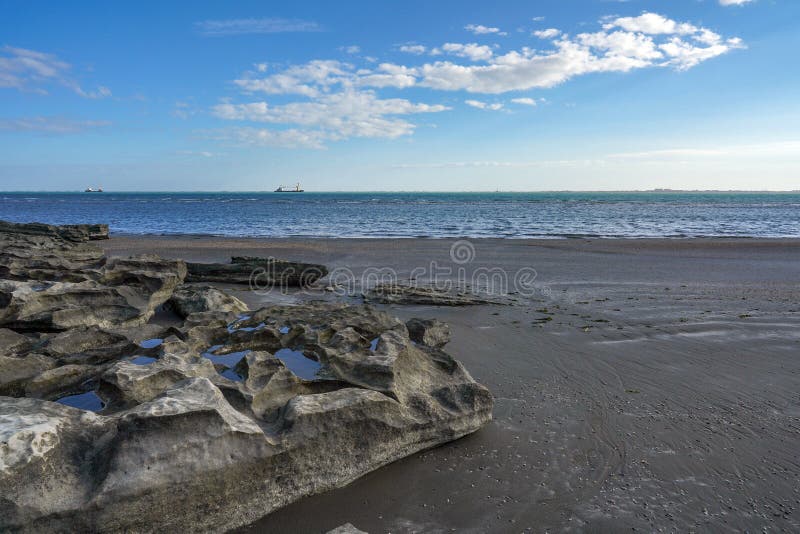 Coastal Cliffs Near the Sea Shore Stock Image - Image of beauty ...