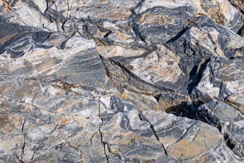 Coastal Cliffs and Rock Surfaces Stock Image - Image of mineral ...