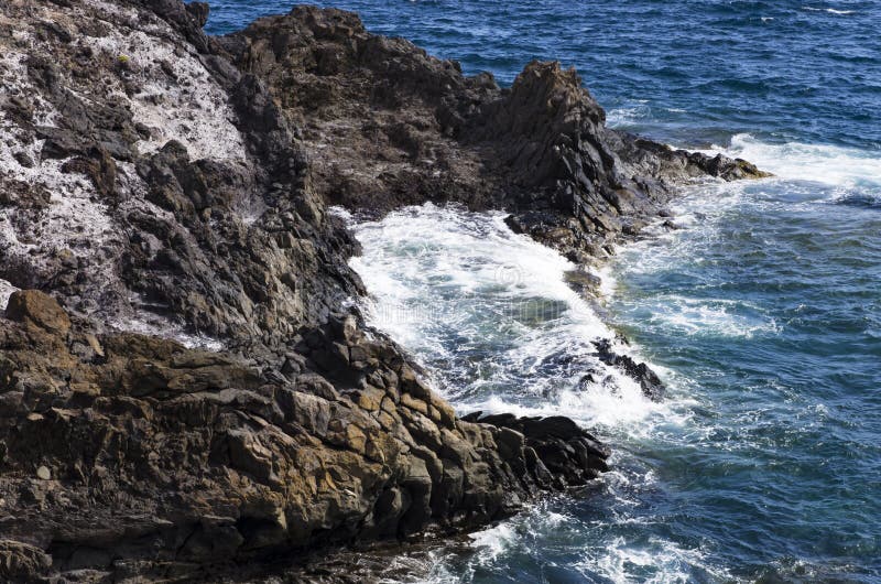 Coastal Cliffs in the Sea Surf Stock Photo - Image of outdoor ...