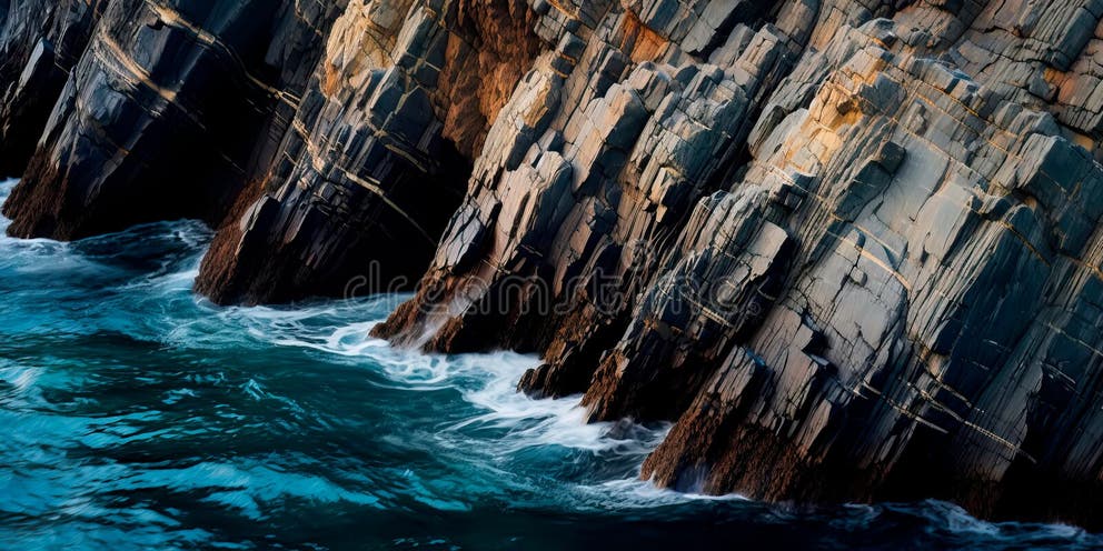 Coastal Cliffs and Shorelines, Highlighting the Intricate Patterns ...