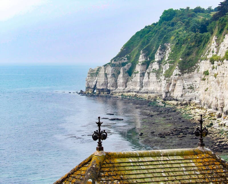 Red cliffs in Devon. stock photo. Image of headland, bedrock - 50289230