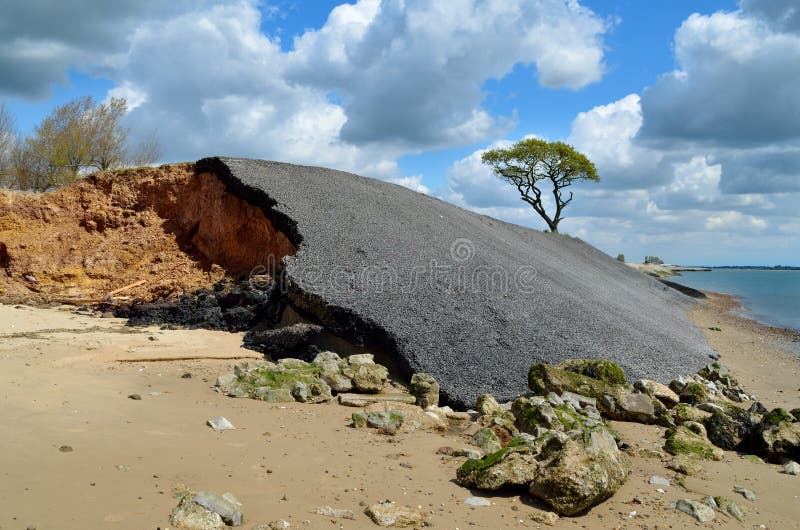 Coastal Erosion - Houses Built on Weak Clay Soil Slide Down To the Sea ...