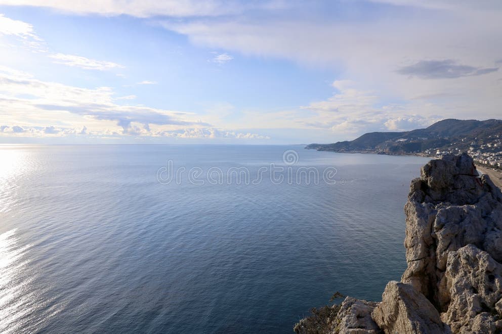 Coastal forest cliffside stock image. Image of breathtaking - 367324775