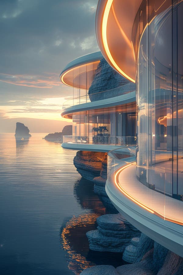 A Coastal House Setting Transformed by Futuristic Glass and Steel ...