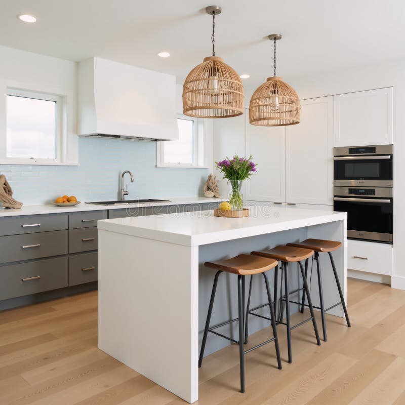 Coastal Kitchen Design Modern Aesthetic Blend with BeachInspired ...