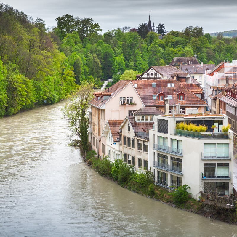 Coastal Landscape of Bern Old Town Stock Image - Image of european ...