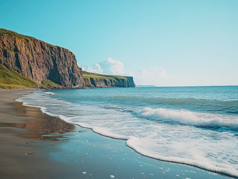Coastal Landscape with Cliff Stock Image - Image of cliff, waves: 379188133