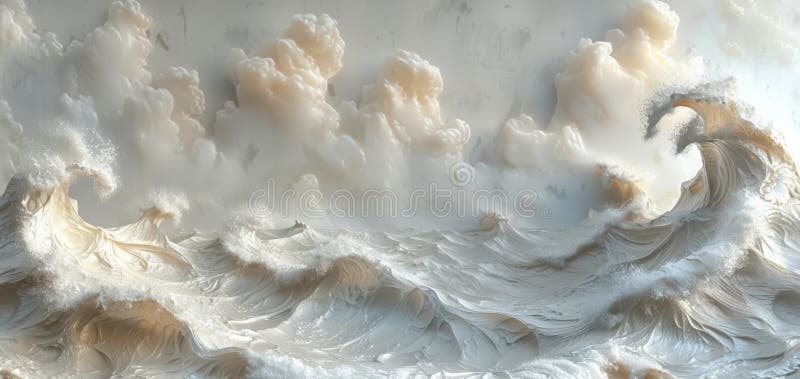 Coastal Landscape 3d Relief Wallpaper Stock Illustration - Illustration ...
