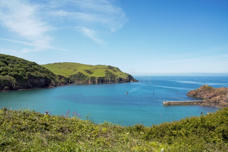 Coastal Landscape Near Hope Cove in Devon Stock Image - Image of small ...