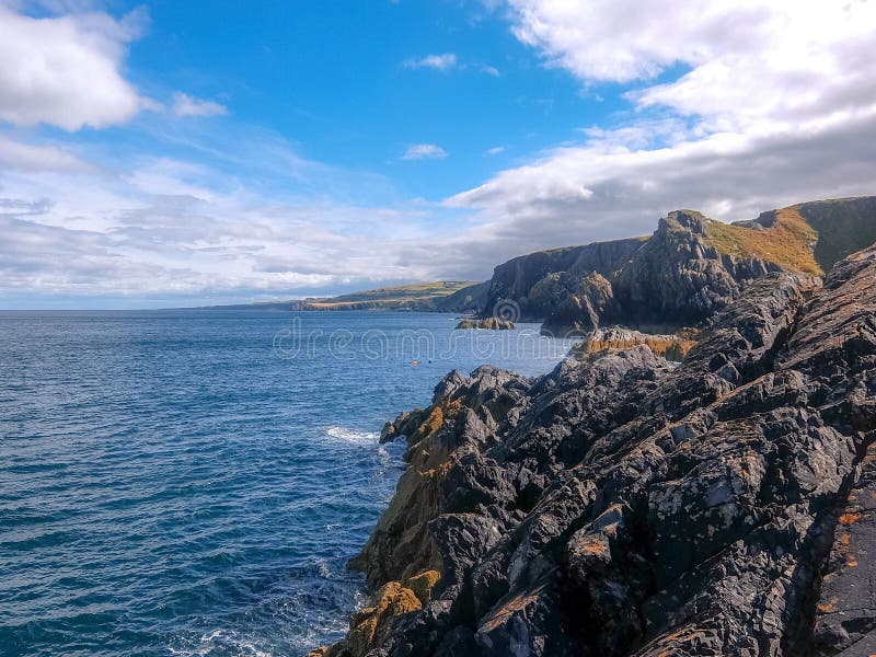 Coastal Landscape in Scotland Stock Image - Image of rock, scotland ...