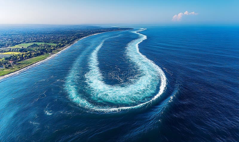 Coastal Wave Patterns stock illustration. Illustration of ...