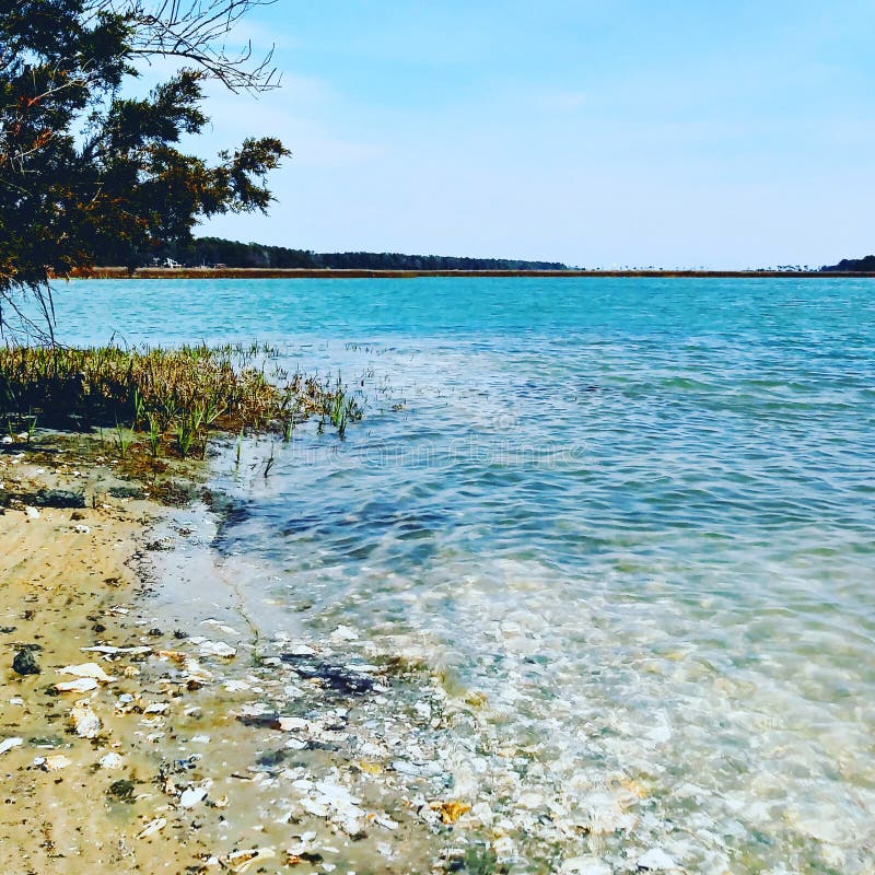 Inlet blue water stock image. Image of water, blue, coastal - 116977467