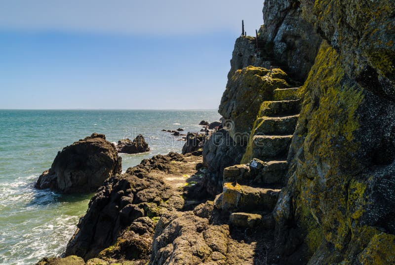Coastal Path stock image. Image of ascend, ledge, cliff - 26474903