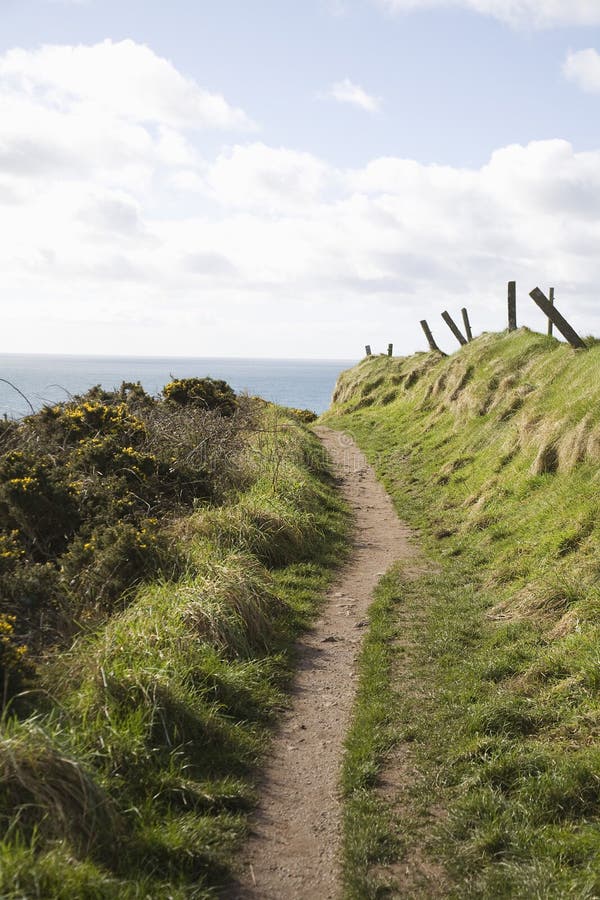 Coastal path stock photo. Image of outdoors, horizon - 30850044