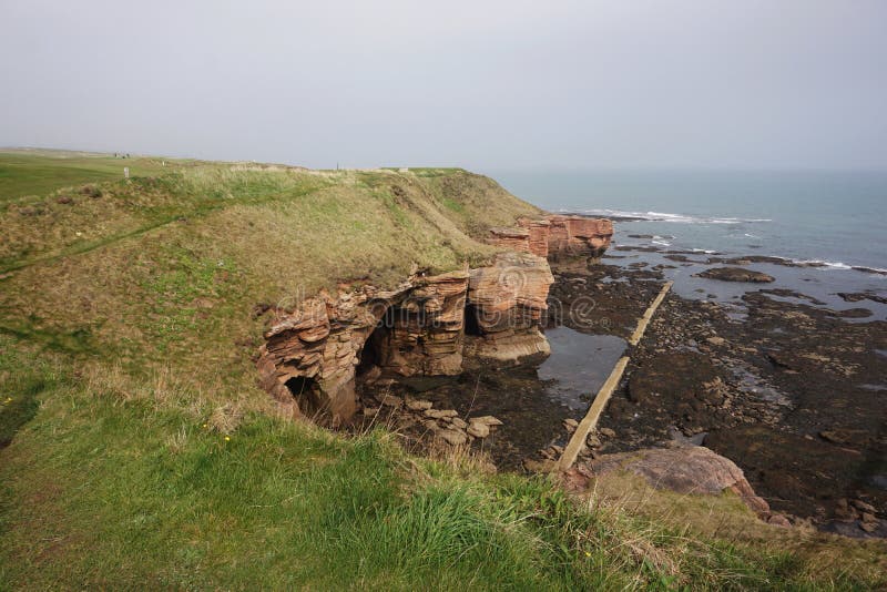 Coastal Path between Berwick and the Scottish Border Stock Photo ...