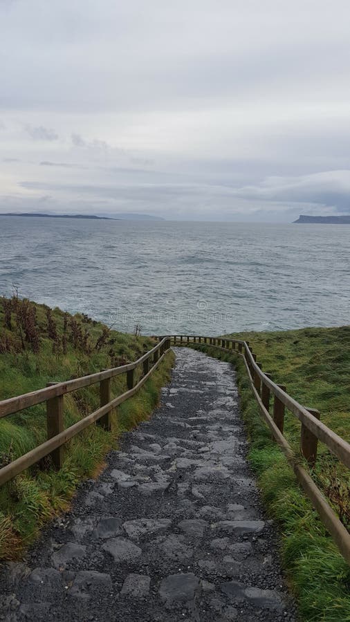 Coastal path in Ireland stock photo. Image of road, shore - 91008854