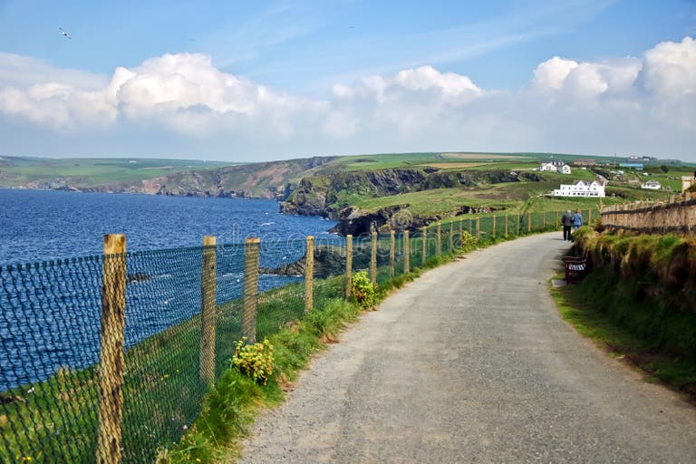 Coastal Path ~ Port Isaac stock photo. Image of pathway - 36461180