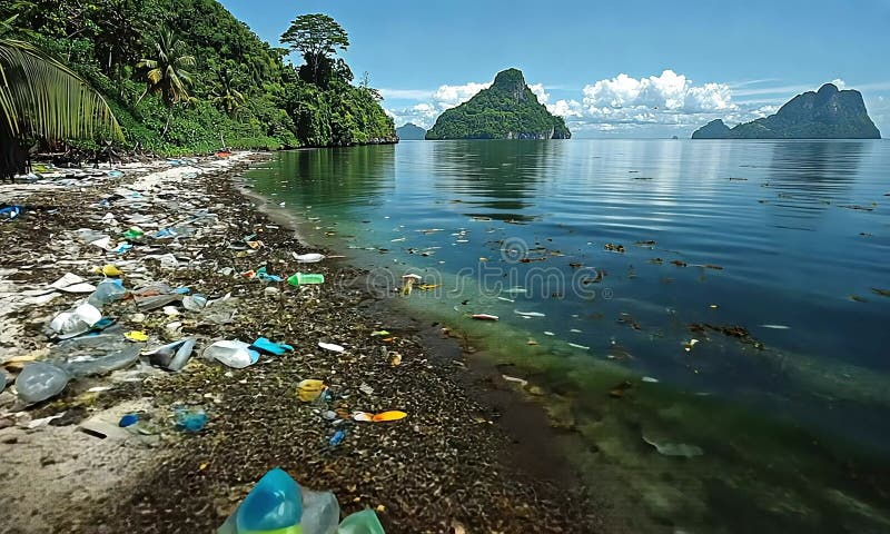 Coastal Pollution stock footage. Video of plastic, ocean - 385684316