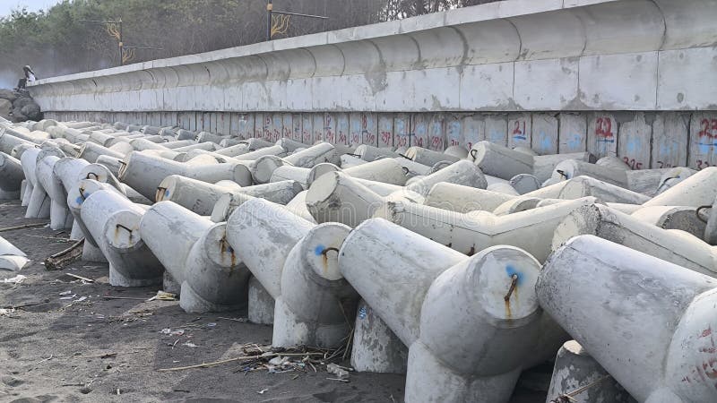 Coastal Protection with Tetrapod System Stock Photo - Image of guard ...
