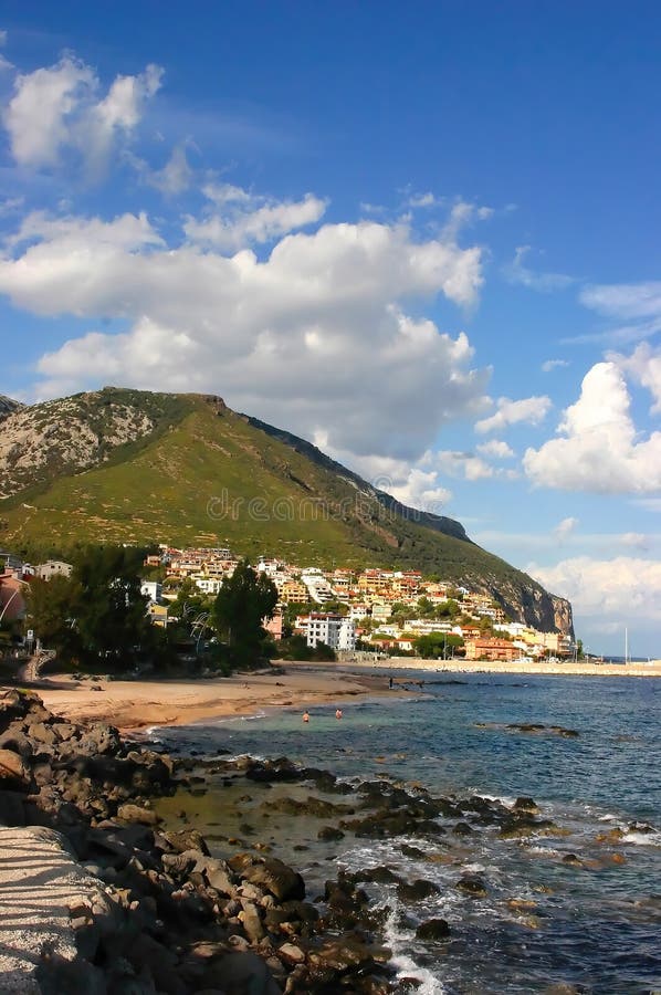 Coastal Resort Town and Beach Stock Photo - Image of swimming, holiday ... Coastal Resort Town and Beach Stock Photo - Image of swimming, holiday ...