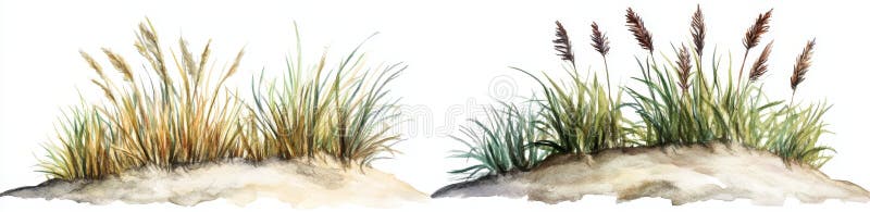 Coastal Restoration Project Featuring Sea Oats and Beach Grass with a ...