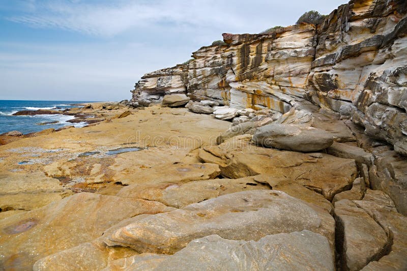 Coastal rock formations stock image. Image of hard, outdoor - 95043429