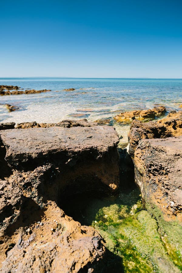Coastal Rock Formations in Melbourne Stock Photo - Image of rock ...