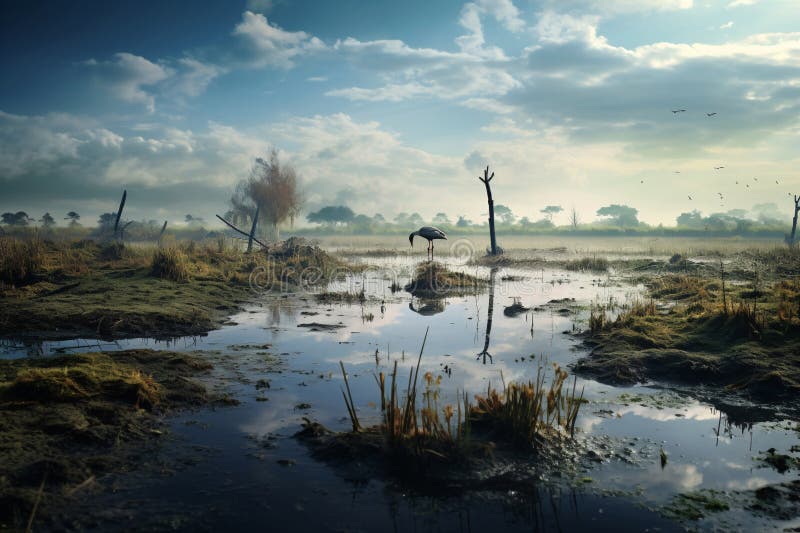 A Coastal Salt Flat or Tidal Marsh that is Regularly Inundated by the ...