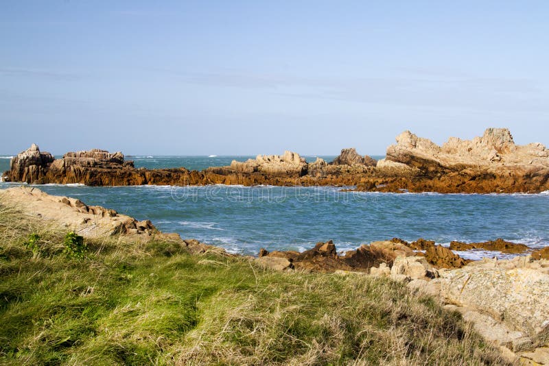 Coastal Scene on Guernsey, Channel Islands Stock Photo - Image of ...