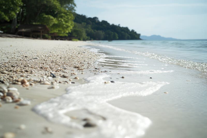 Coastal Scene with Ocean Waves Crashing Onto the Shore Stock Image ...