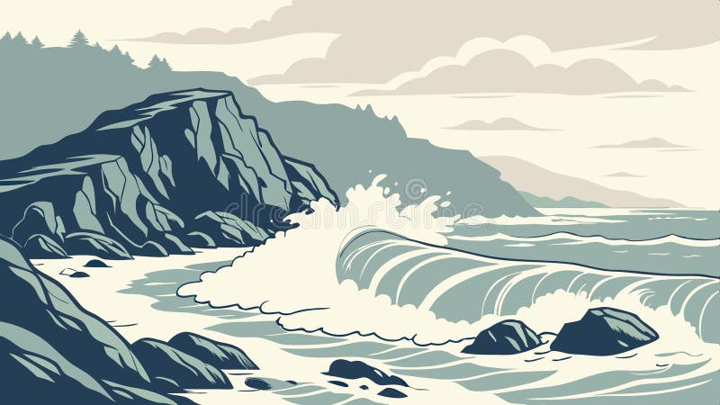 Featuring Powerful Ocean Waves Stock Illustrations – 2,573 Featuring ...