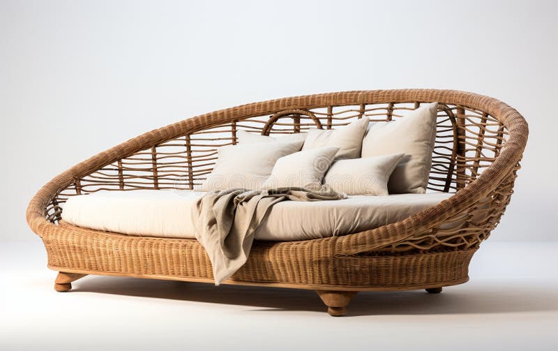 Coastal Straw Bed on Generative Ai . Stock Illustration - Illustration ...