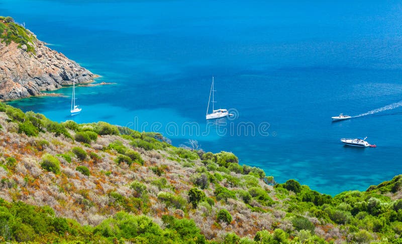Coastal Summer Landscape Of South Corsica Stock Image Image Of Beach