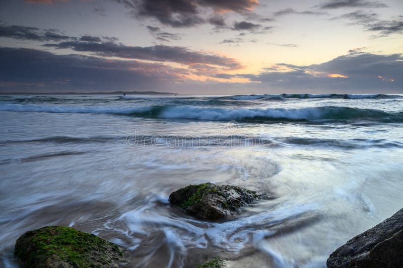 Coastal Sunrise at Cronulla, Australia Stock Image - Image of evening ...