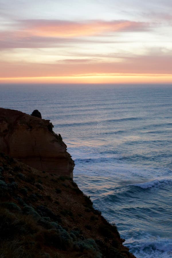 Coastal twilight horizon stock image. Image of seaside - 95373471