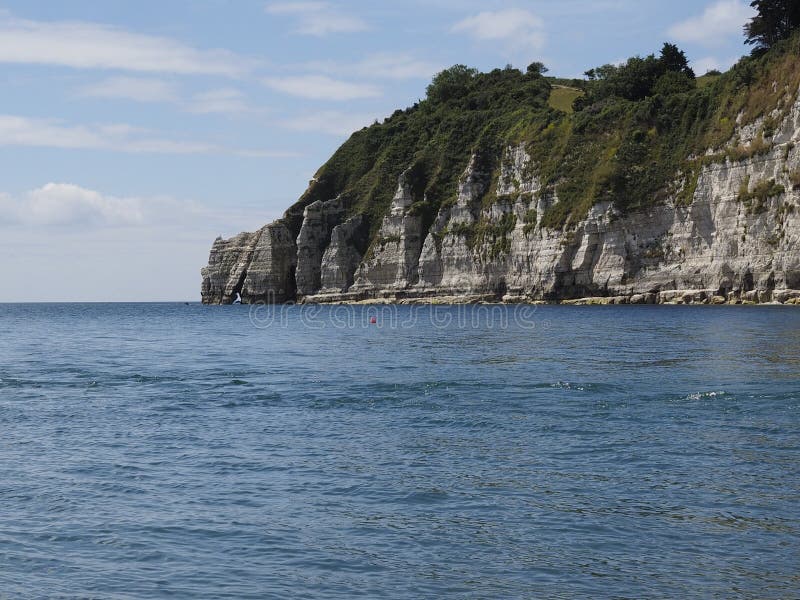 Coastal View of Cliffs in Beer East Devon Stock Photo - Image of ...