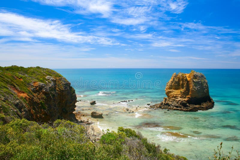 Coastal view stock photo. Image of water, rock, view - 57298672