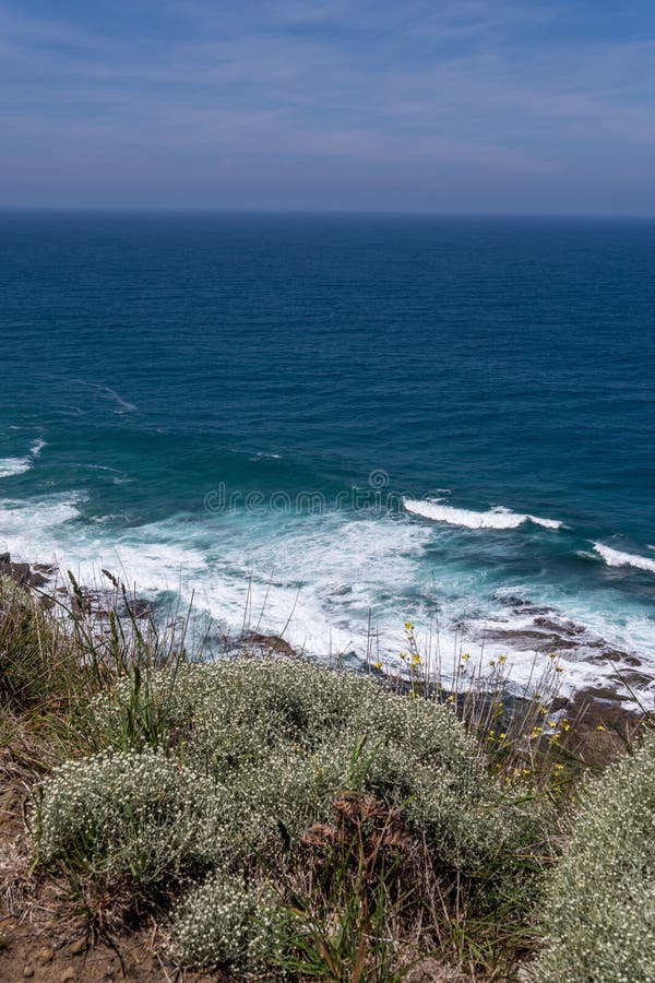 Coastal View with Ocean Waves Stock Image - Image of travel, morning ...